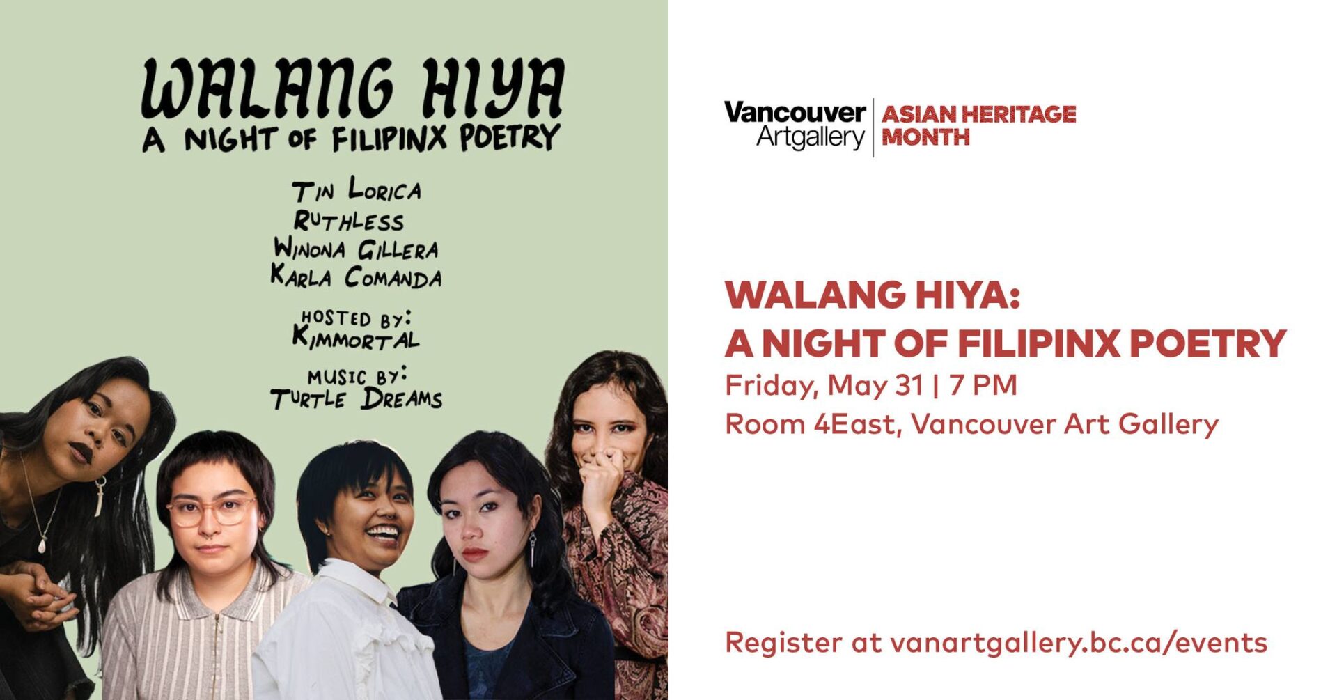 Walang Hiya: A Night Of Filipinx Poetry - Asian Heritage Week